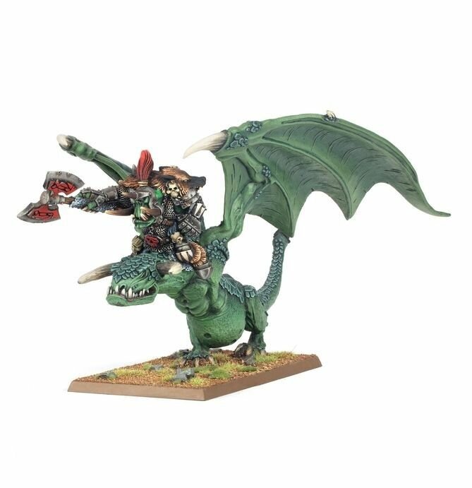 Orc Ork Warboss on Wyvern. Крупная фигура. С подставкой. Warhammer 40.000
