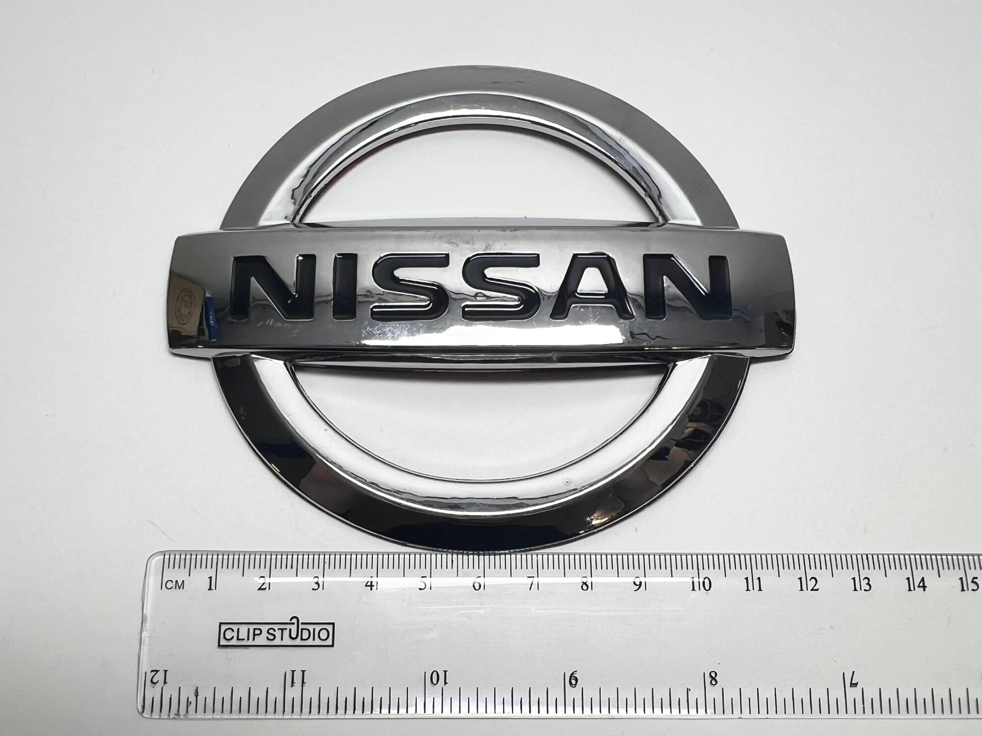 Логотип (шильдик, надпись, эмблема) "Nissan" 12 см, арт: 8869-К