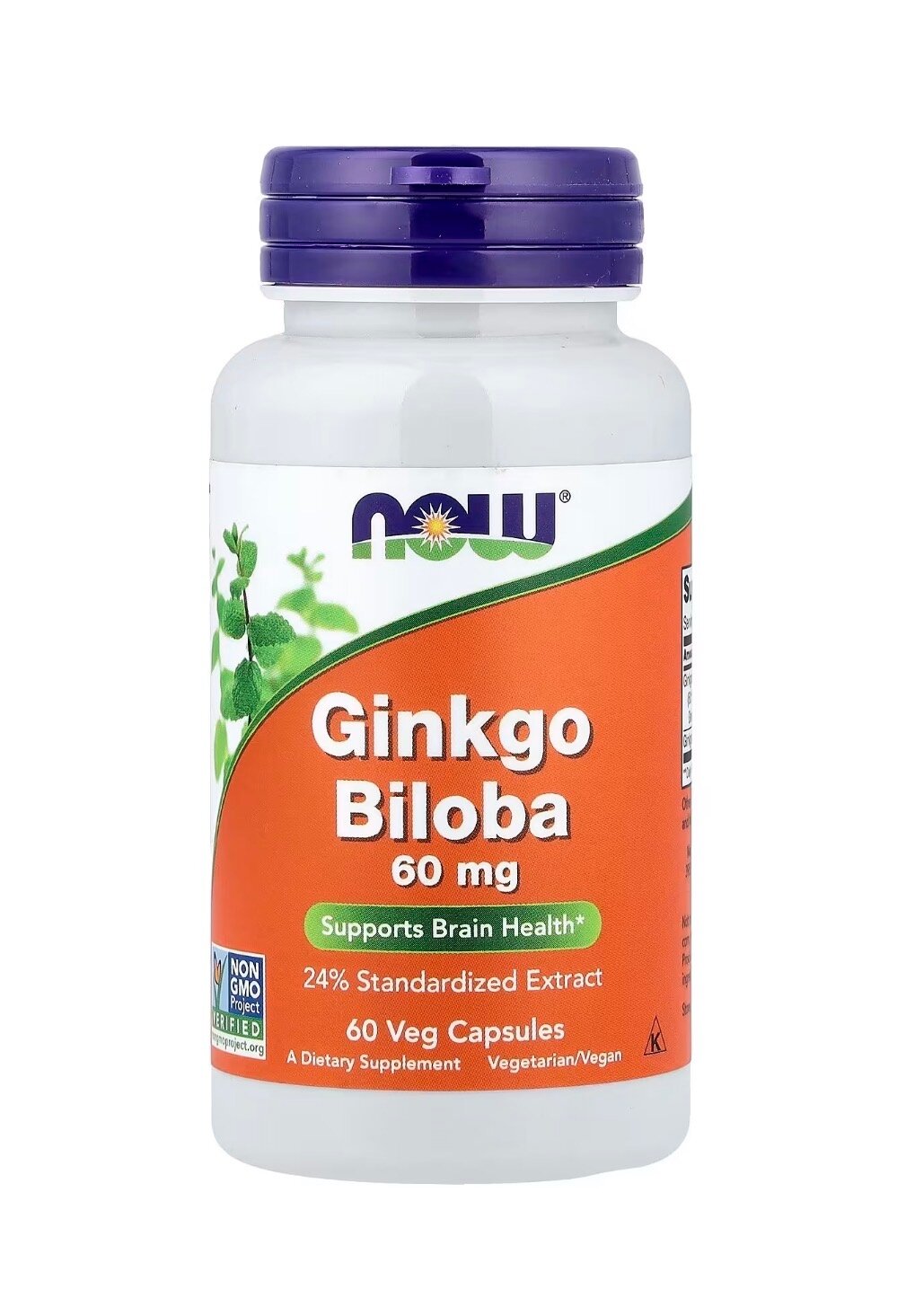 Now foods экстракт гинкго билоба 60 мг 60 капсул