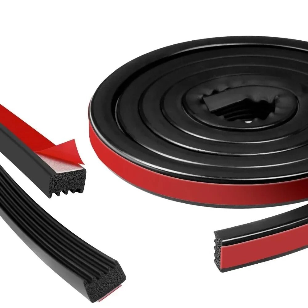 Уплотнительная лента EPDM, 8м, черная