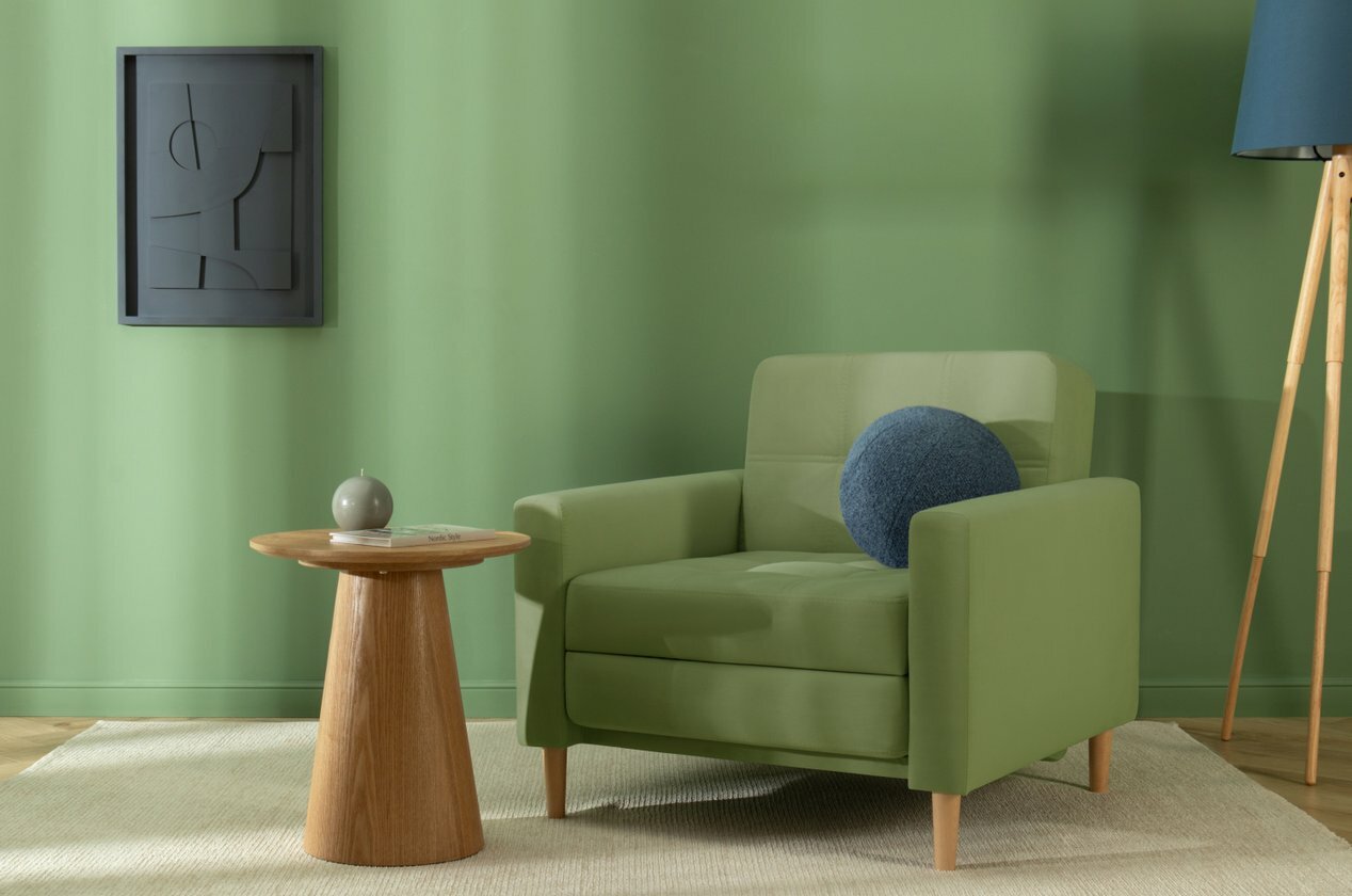 Кресло-кровать Divan.ru Нумо Мини Велюр Оливковый, 84х61х79 см, велюр, зеленый