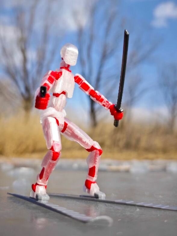 3D-печатная шарнирная фигурка "Lucky 13", лыжник-манекен, рождественские подарки