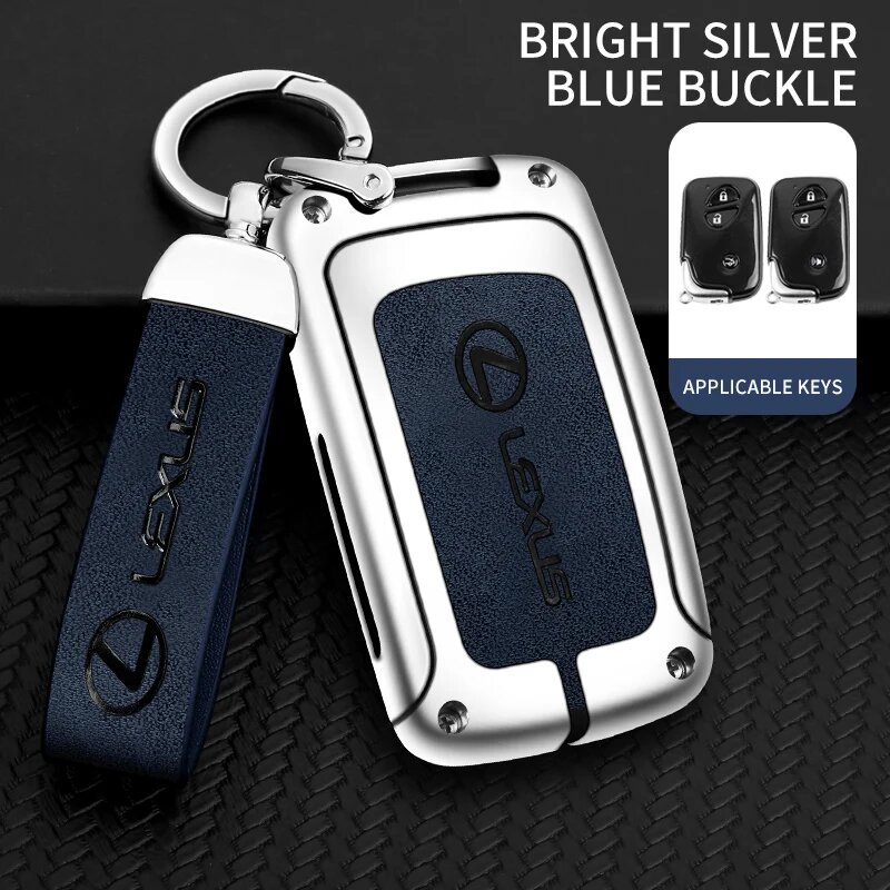 Чехол для ключа Lexus Bright Silver Blue Buckle