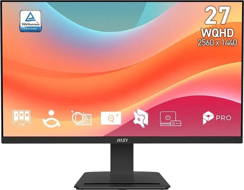 Монитор MSI 27 Pro MP273Q E7 черный IPS LED 16:9 HDMI полуматовая 250cd 178гр/178гр 2560x1440 75Hz D