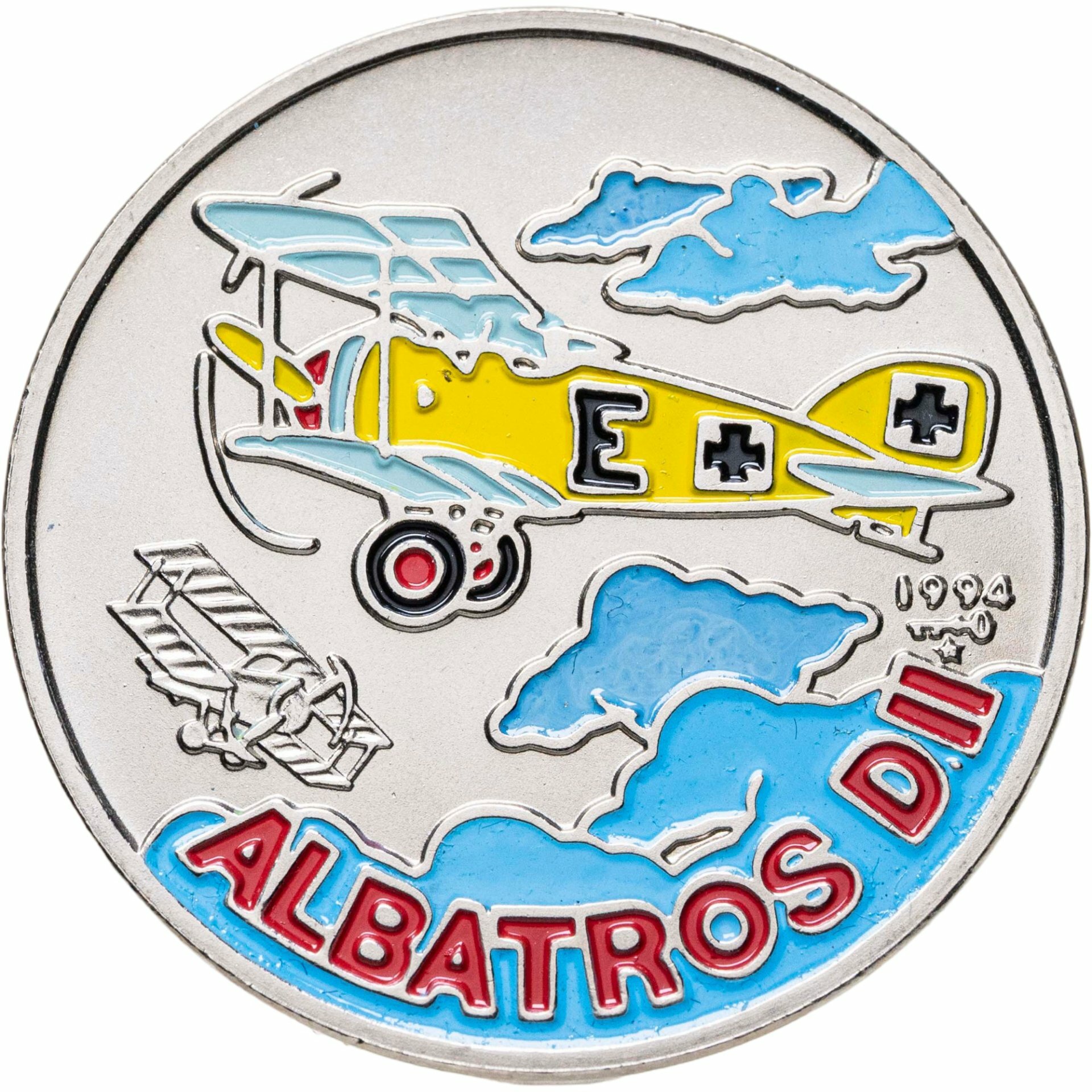 Куба 1 песо peso 1994 "Известный самолёты - Albatros D II", Сталь, в сохранности UNC