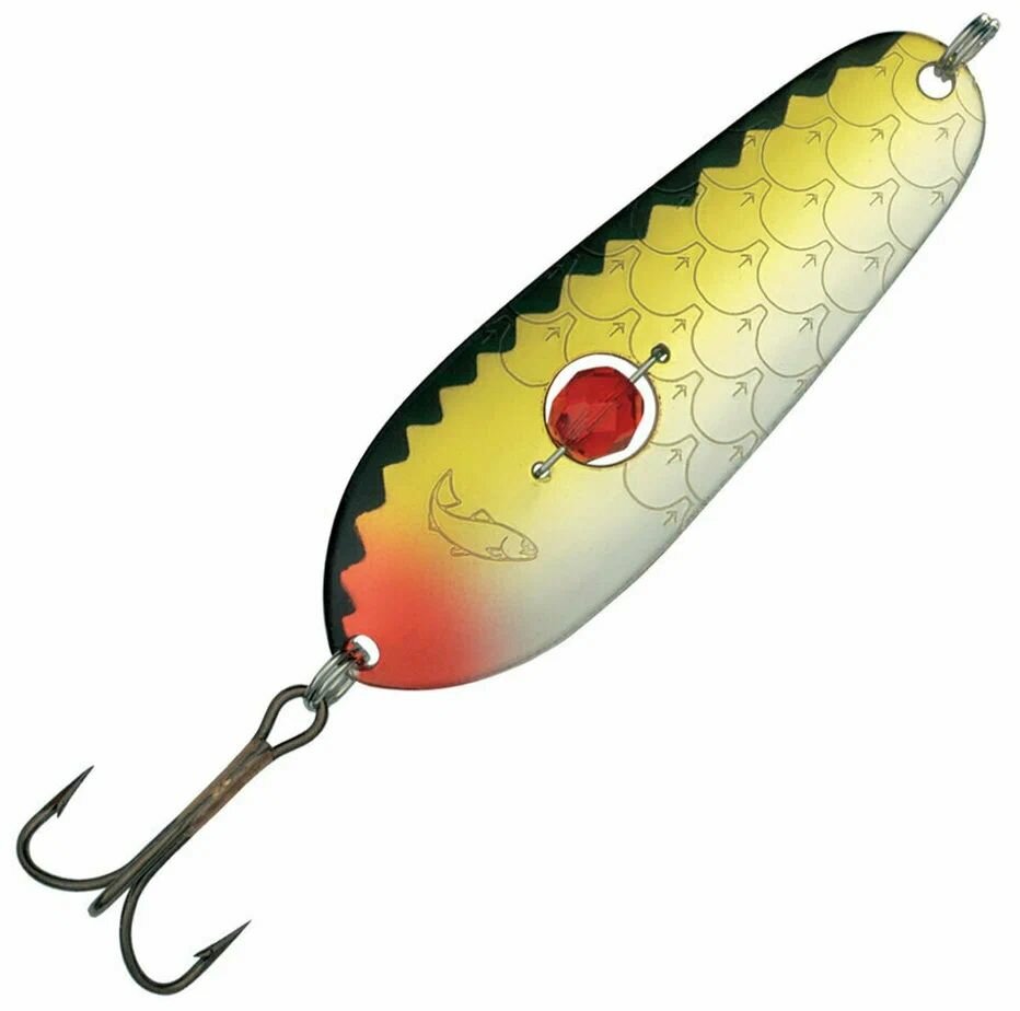 Блесна колеблющаяся (колебалка) Kuusamo Rasanen 70мм, 20гр. с бусиной#BL/Ye-S