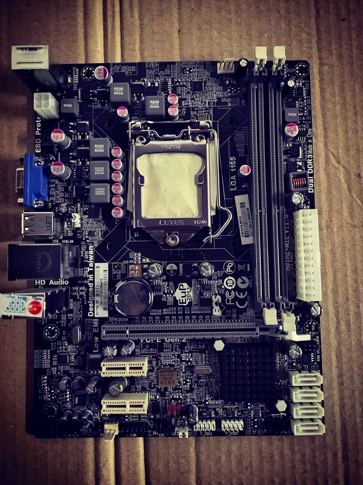 Материнская плата EliteGroup H61H2-M12 (v1.0)/LGA1155(арт.19538-OZ)