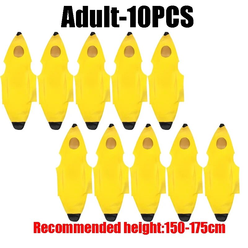 Карнавальный костюм Банана из полиэстера Желтый, Adult-10PCS