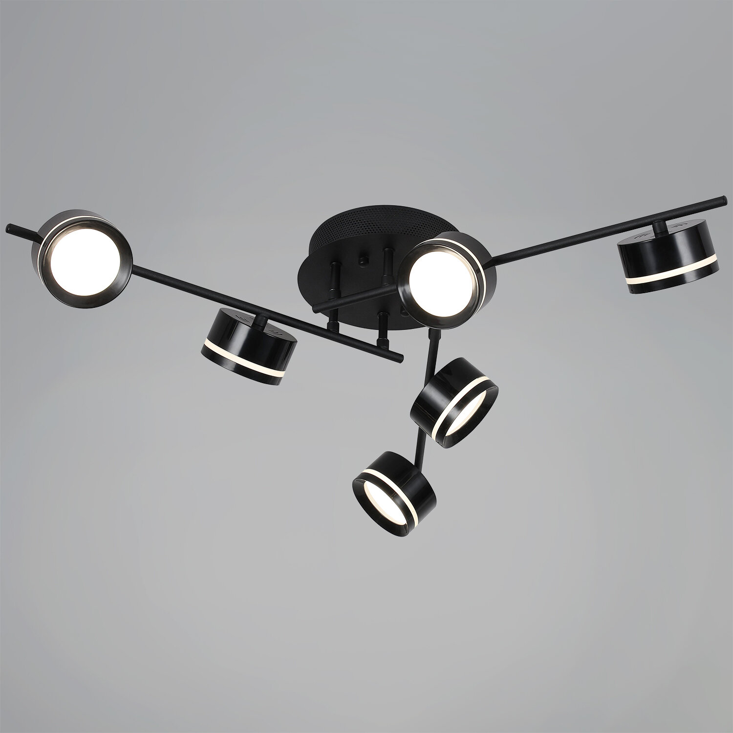 Люстра потолочная Reluce, Светильник для спальни, гостиной и зала, 48Вт, GX53, 10590-0.3-06 Black