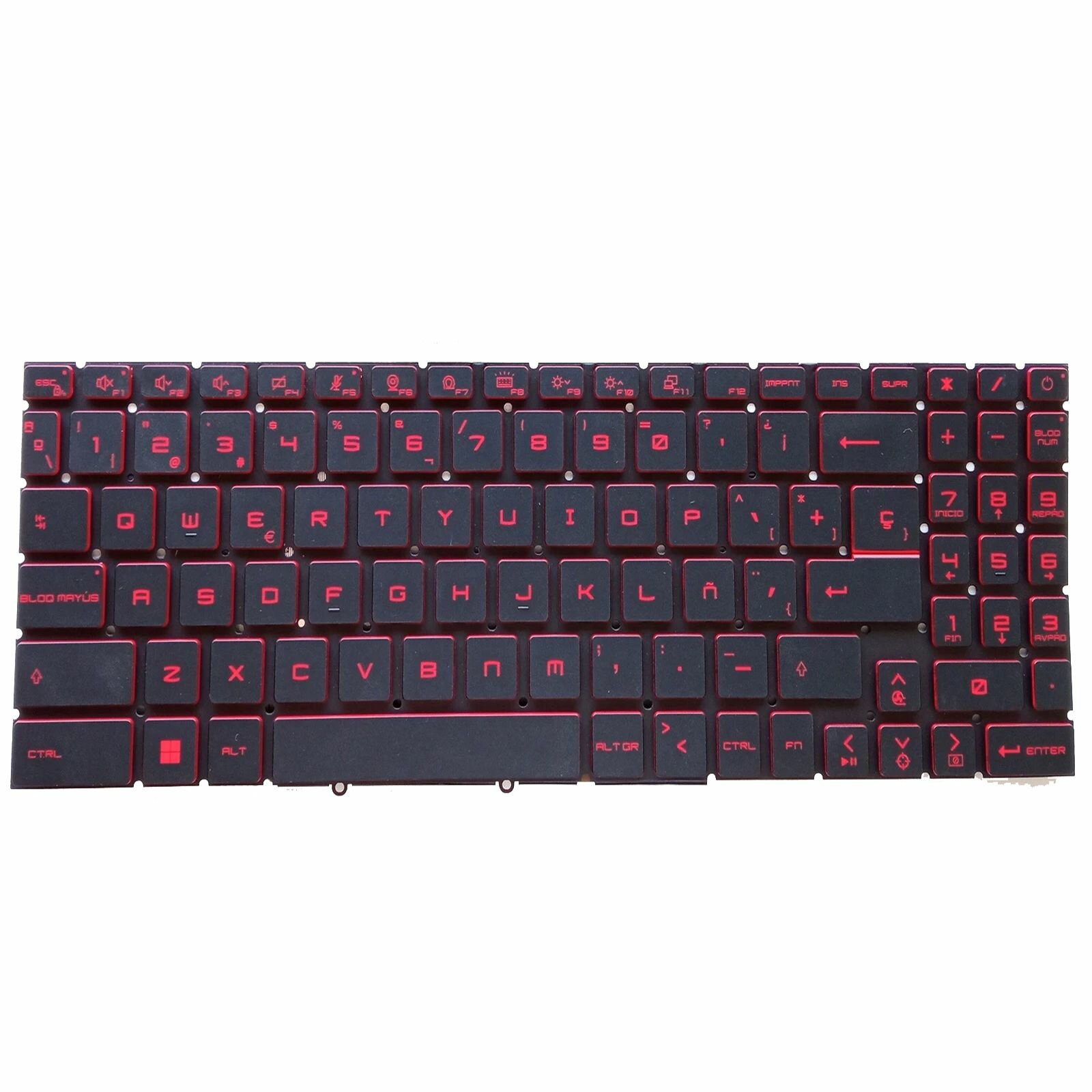 Клавиатура SP Big Enter для MSI Katana GF66 GF76 и Pulse GL66 GL76 с красной подсветкой MS-1582 клавиатура ноутбука
