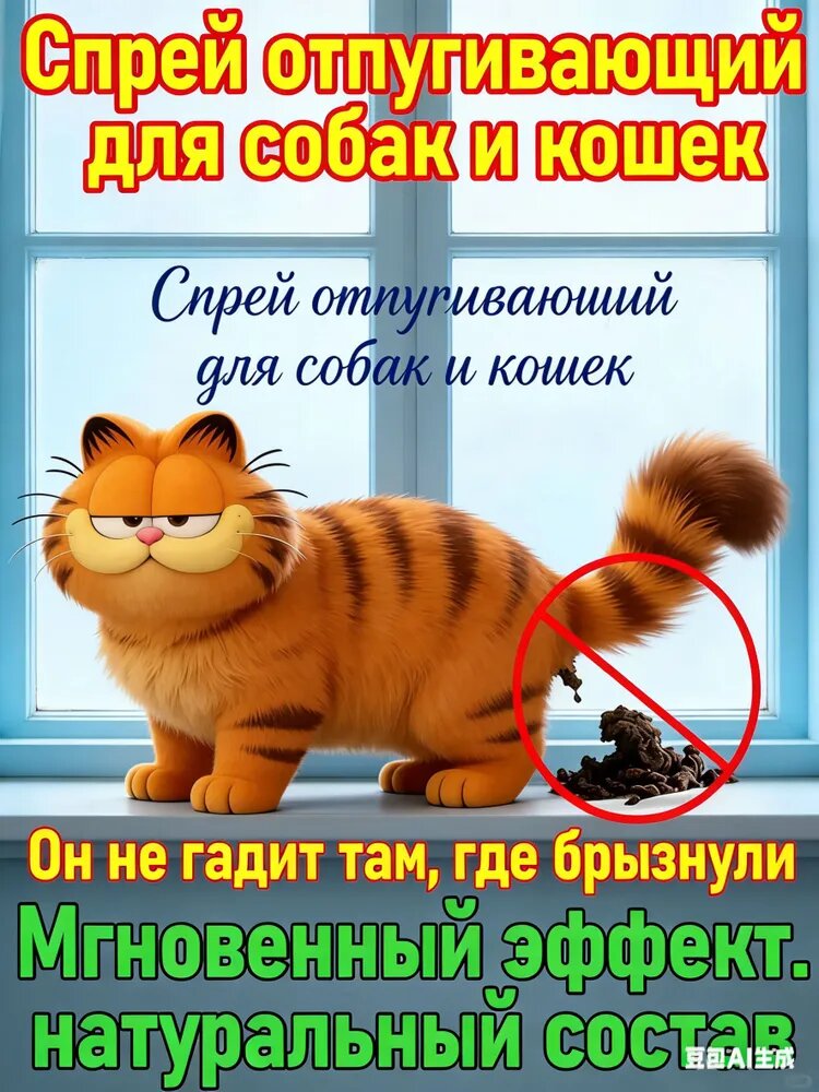 Спрей-корректор Фу! для кошек и собак с мгновенным отпугивающим эффектом. Натуральная горькая основа. Чтобы не лезли на кровать и не портили вещи.