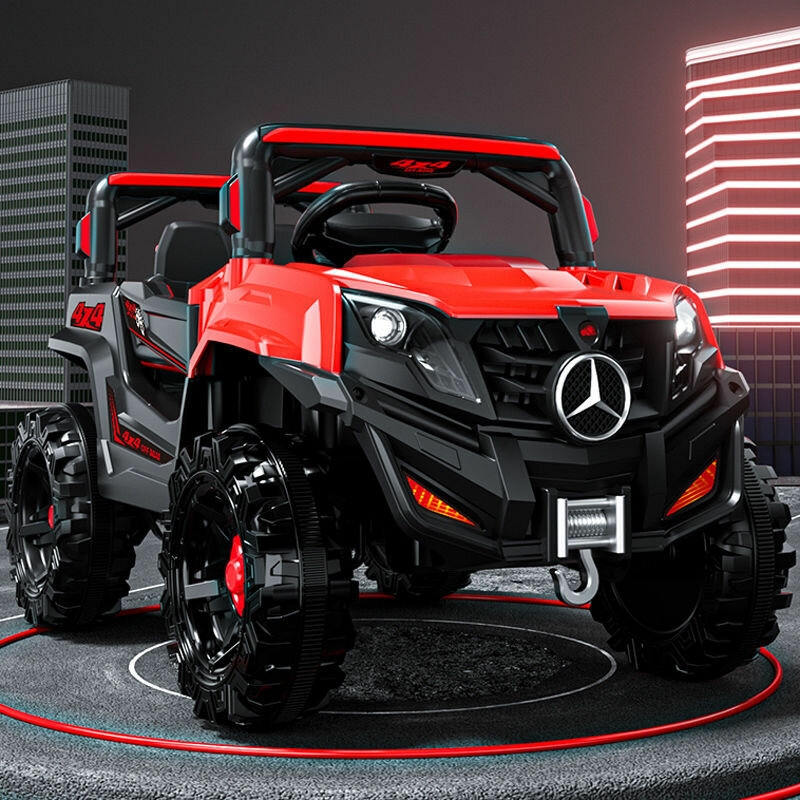 Большой детский электромобиль, четырехколесный внедорожник, игрушечная машинка с дистанционным управлением для детей, вмещающая ребенка, детская качалка.