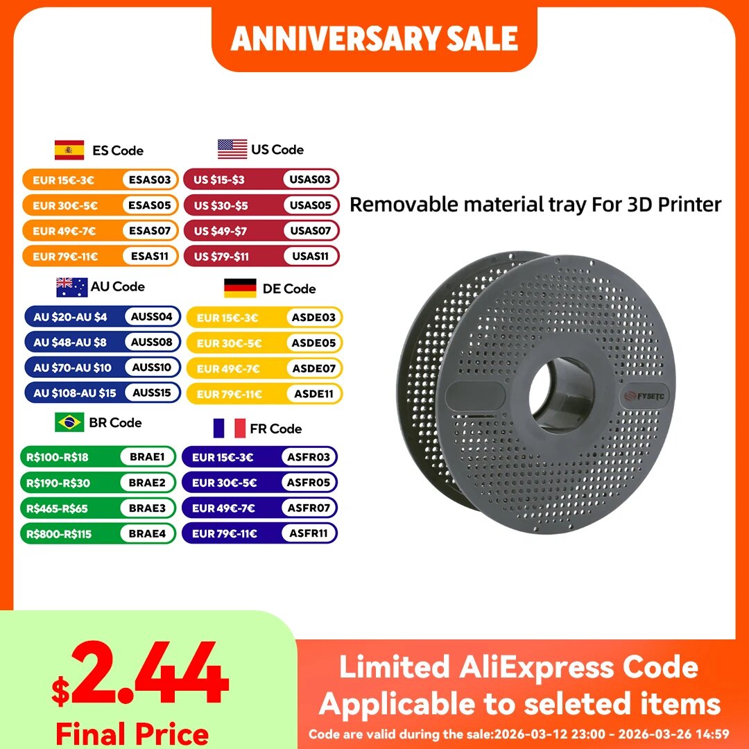 Съемная катушка для 3D-принтера Bambu Lab, устойчивая к высоким температурам, подходит для многих видов филамента, для деталей 3D-принтеров