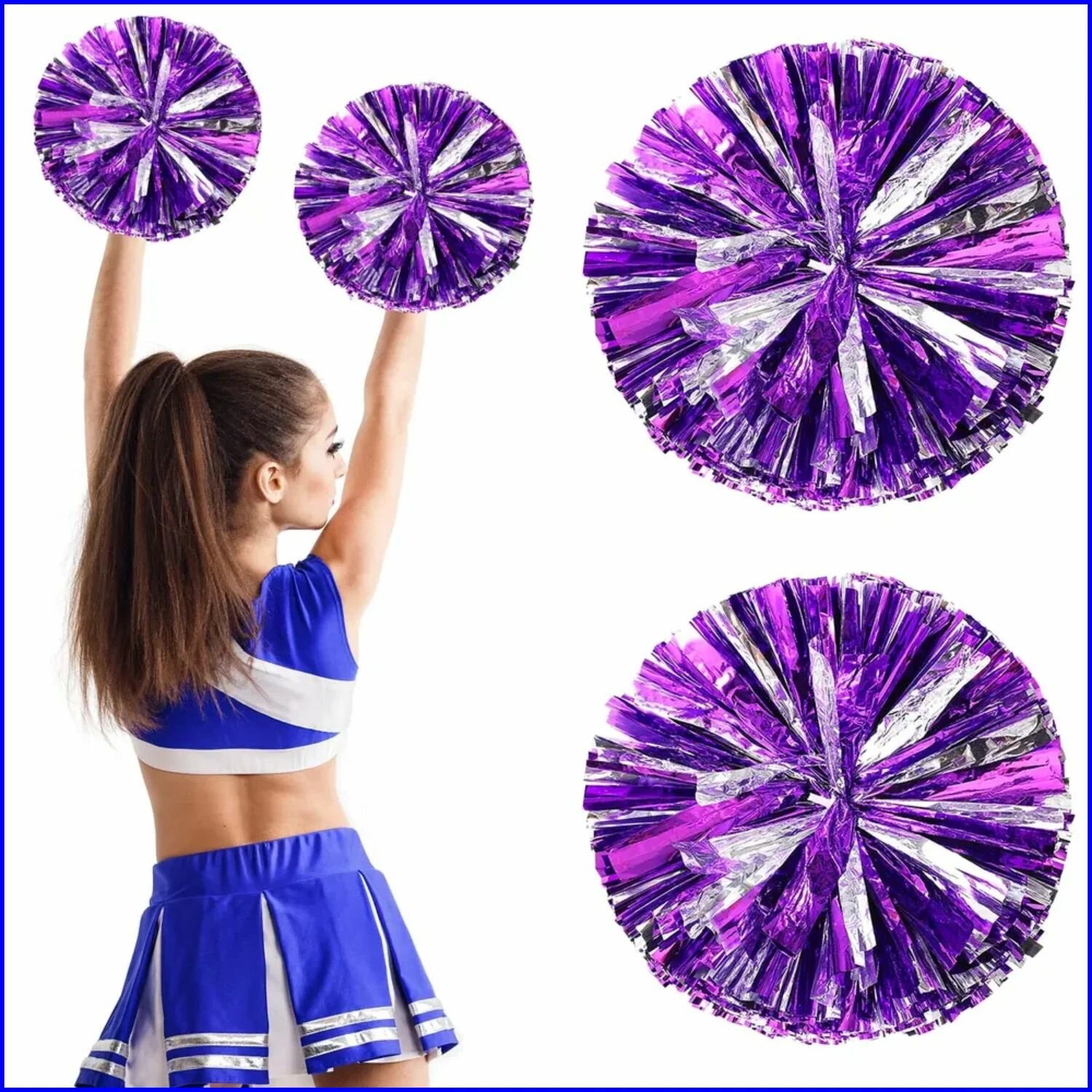 2 шт. помпонов для черлидинга