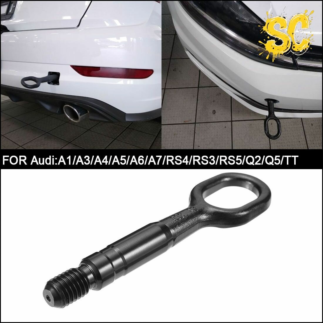 BINB ROAD Буксирная проушина 8K0805615 Для AUDI A1 A4 A5 A6 A7 Q2 Q5 TT Буксировочный крюк