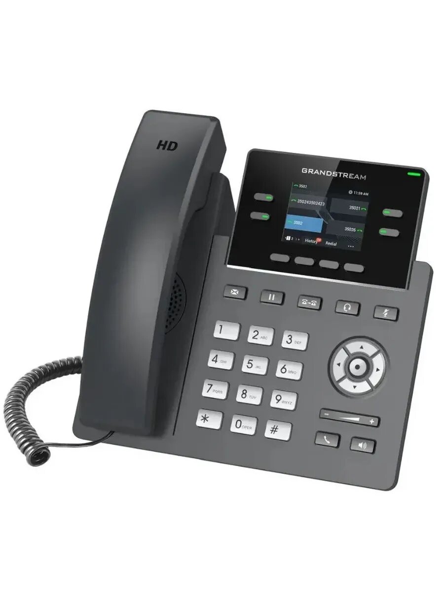 Телефон VoiceIP Grandstream GRP-2612P, два SIP-аккаунта, 2xEthernet 10/100