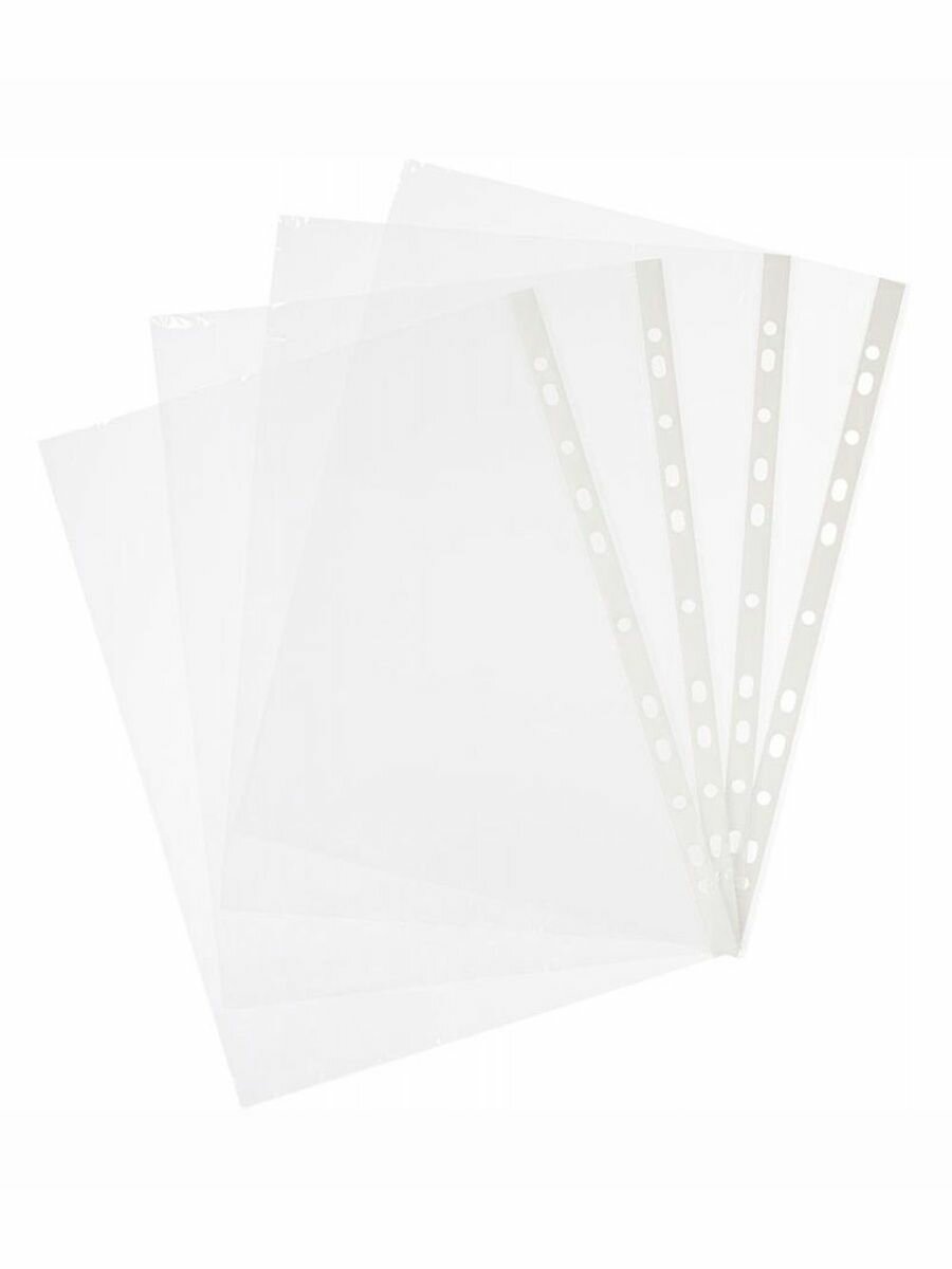 Папка-файл прозрачная с перфорацией А4 Attache Economy 100шт/уп 25мкм глянец