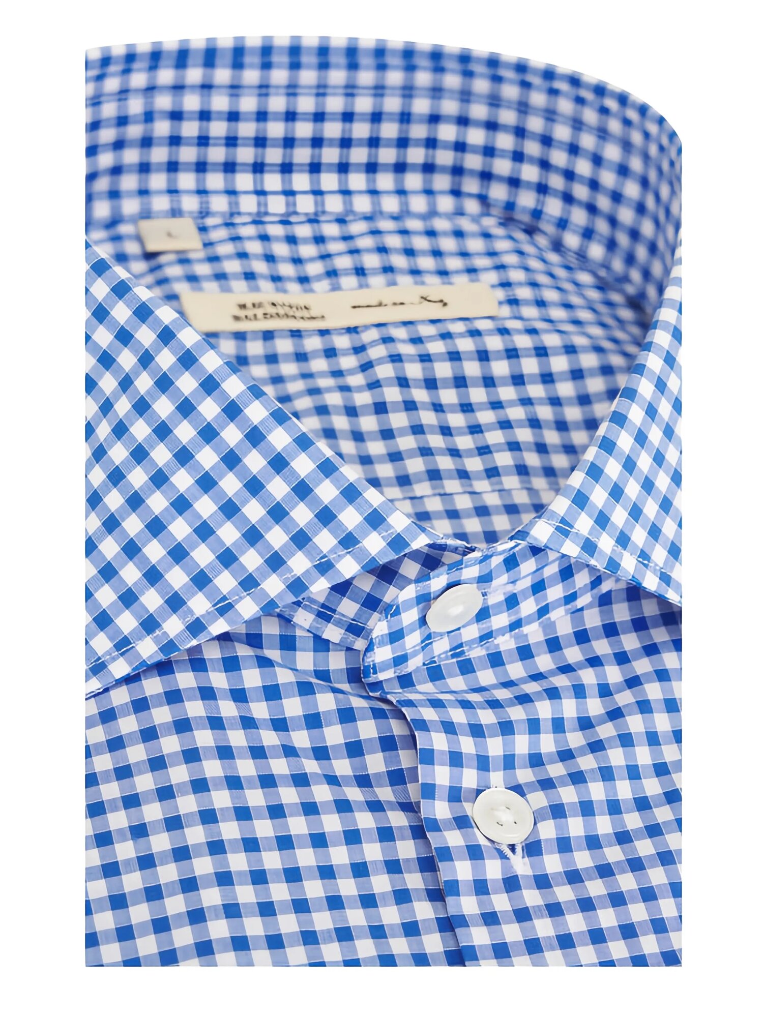 Рубашка MAURIZIO BALDASSARI Check cotton shirt, размер XL, Синий принт — фото 1