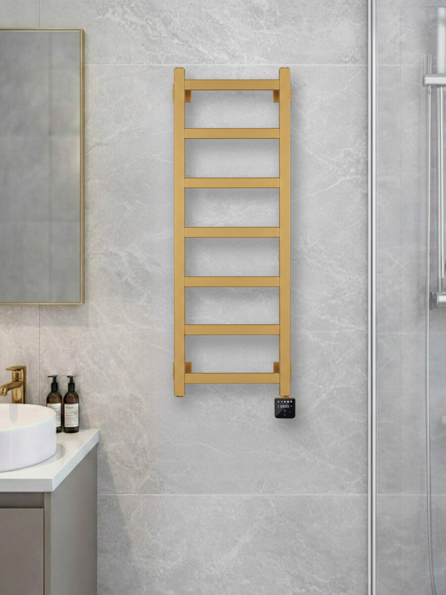 Quadro-1 Полотенцесушитель электрический EQ1 80x30 см Золото матовое