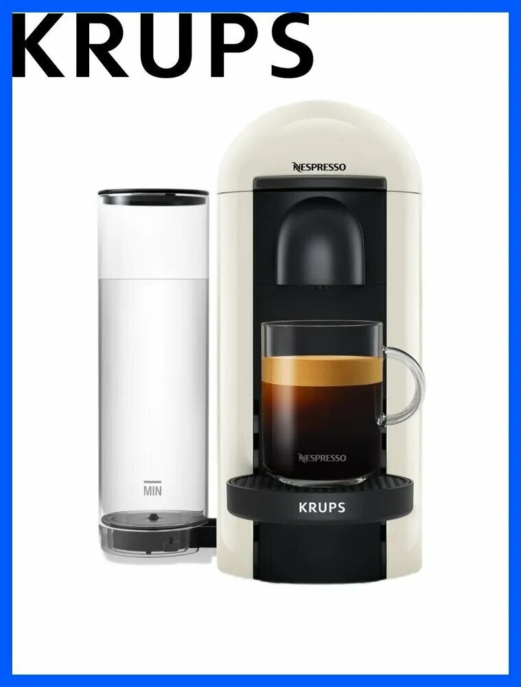 Krups Капсульная кофемашина Nespresso Vertuo Plus XN903110, белый