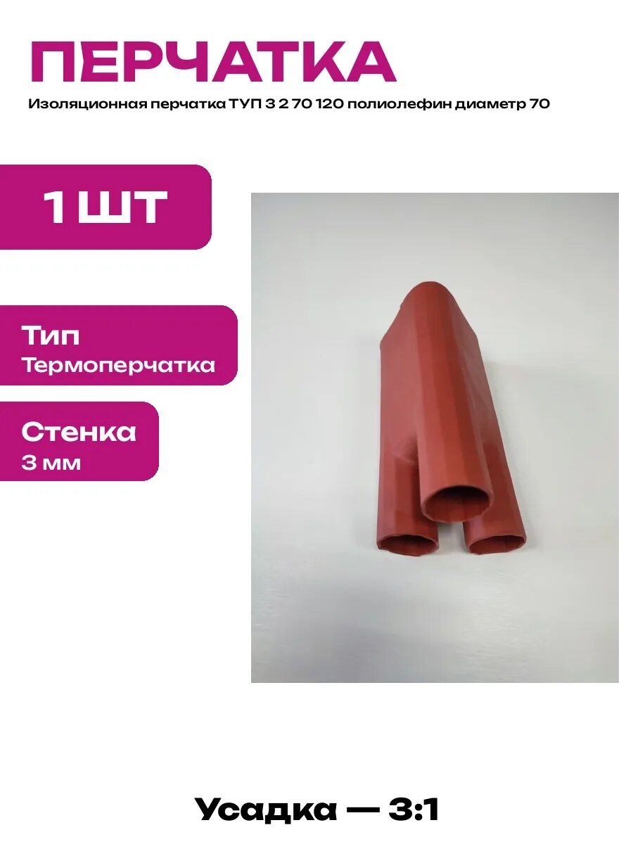 Термоусаживаемая перчатка ТУП для разделки кабеля 70 120