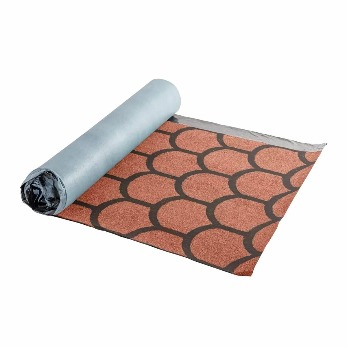 Рулонная черепица Технониколь Бобровый хвост, Красная, 8 м2 / Рулонная кровля Технониколь / Битумная черепица