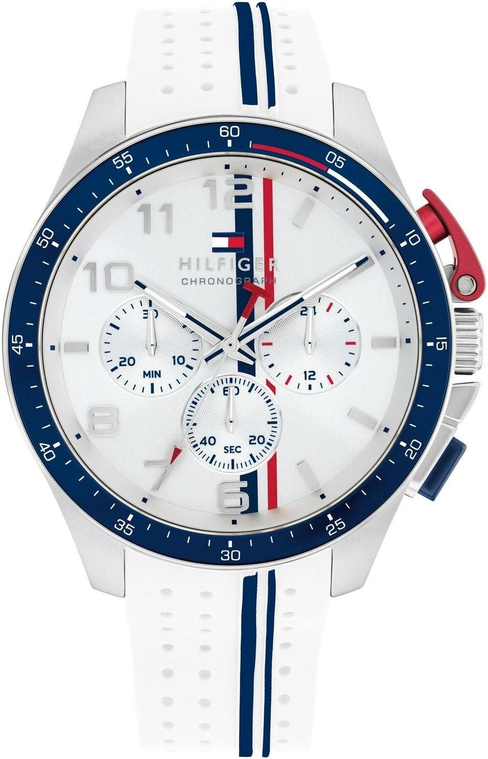 Наручные часы TOMMY HILFIGER, красный, серебряный, синий, белый — фото 1