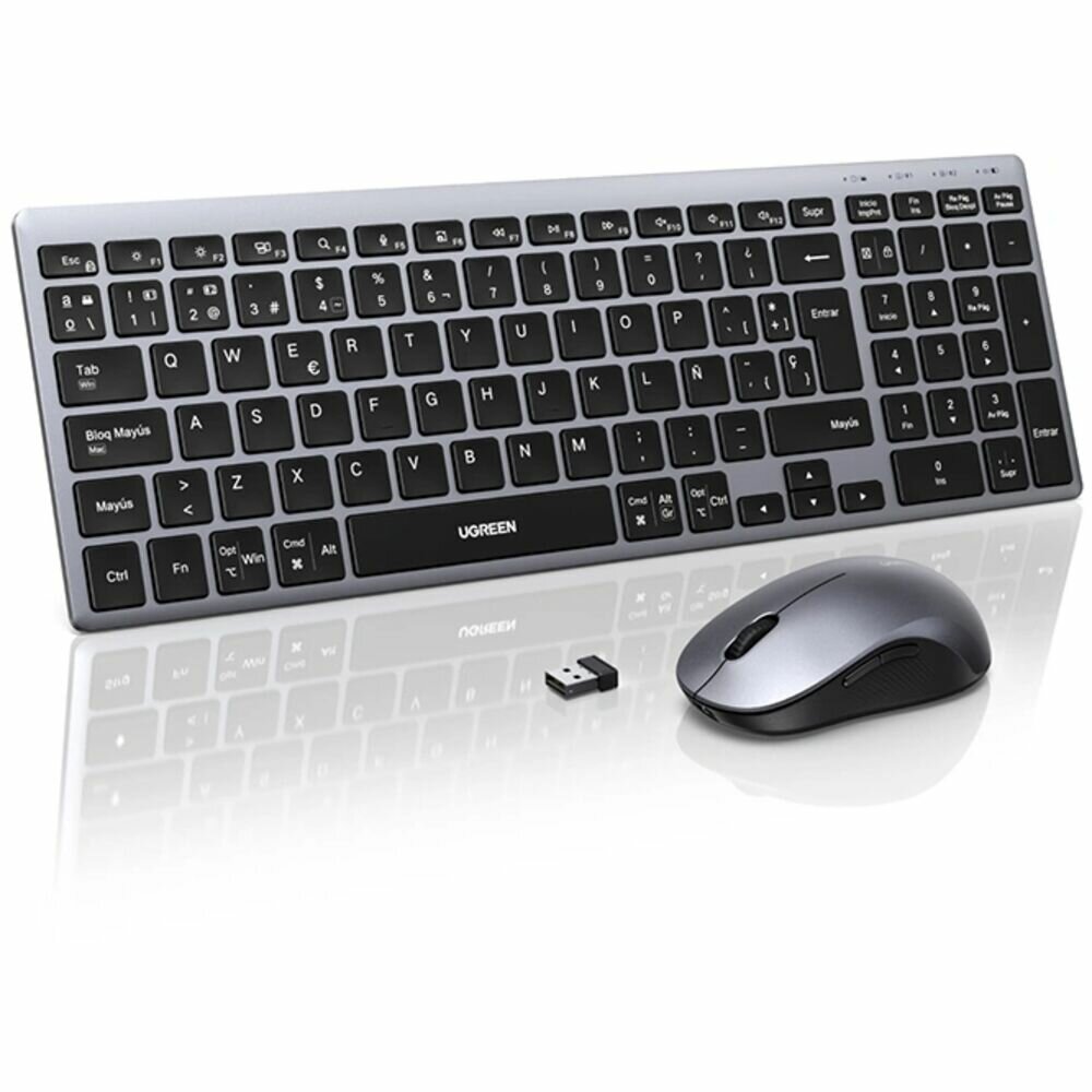 Клавиатура+мышь Ugreen MK552 (85513RU) Wireless Black\Grey