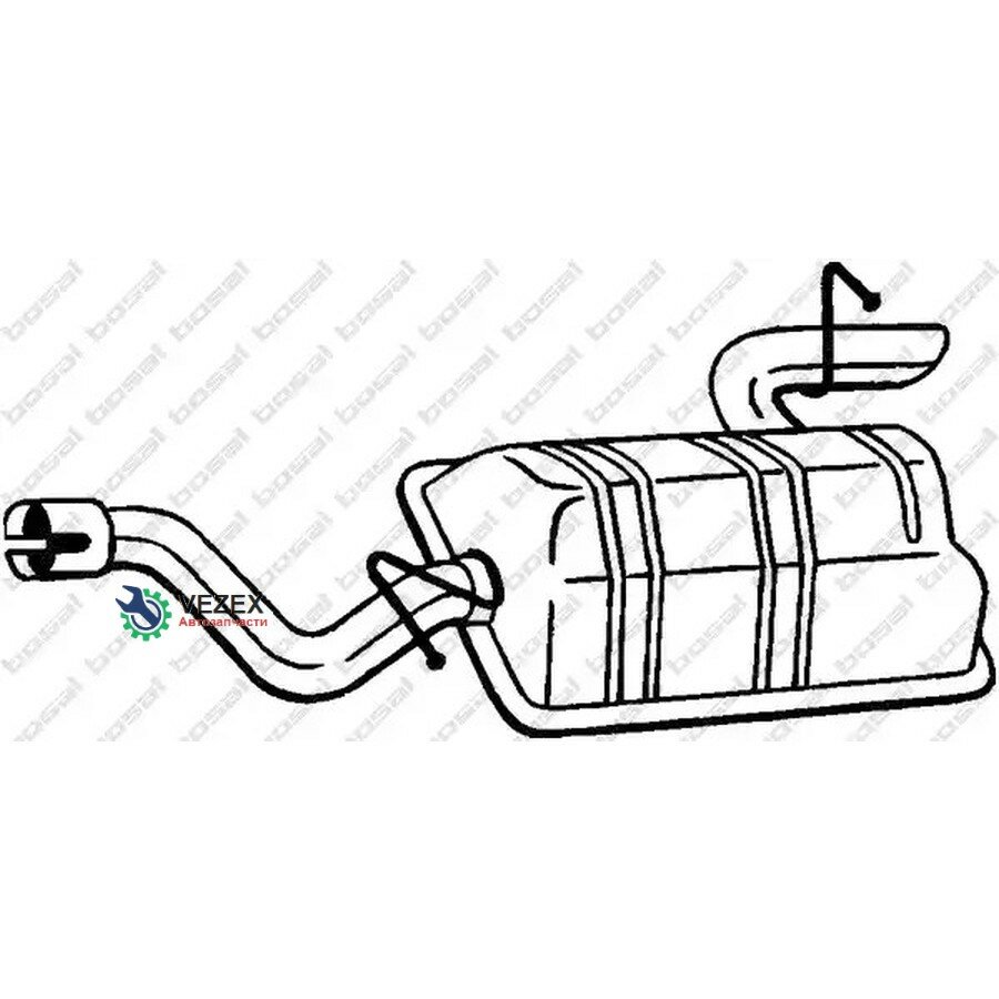 BOSAL 175-441 Глушитель (задняя часть)