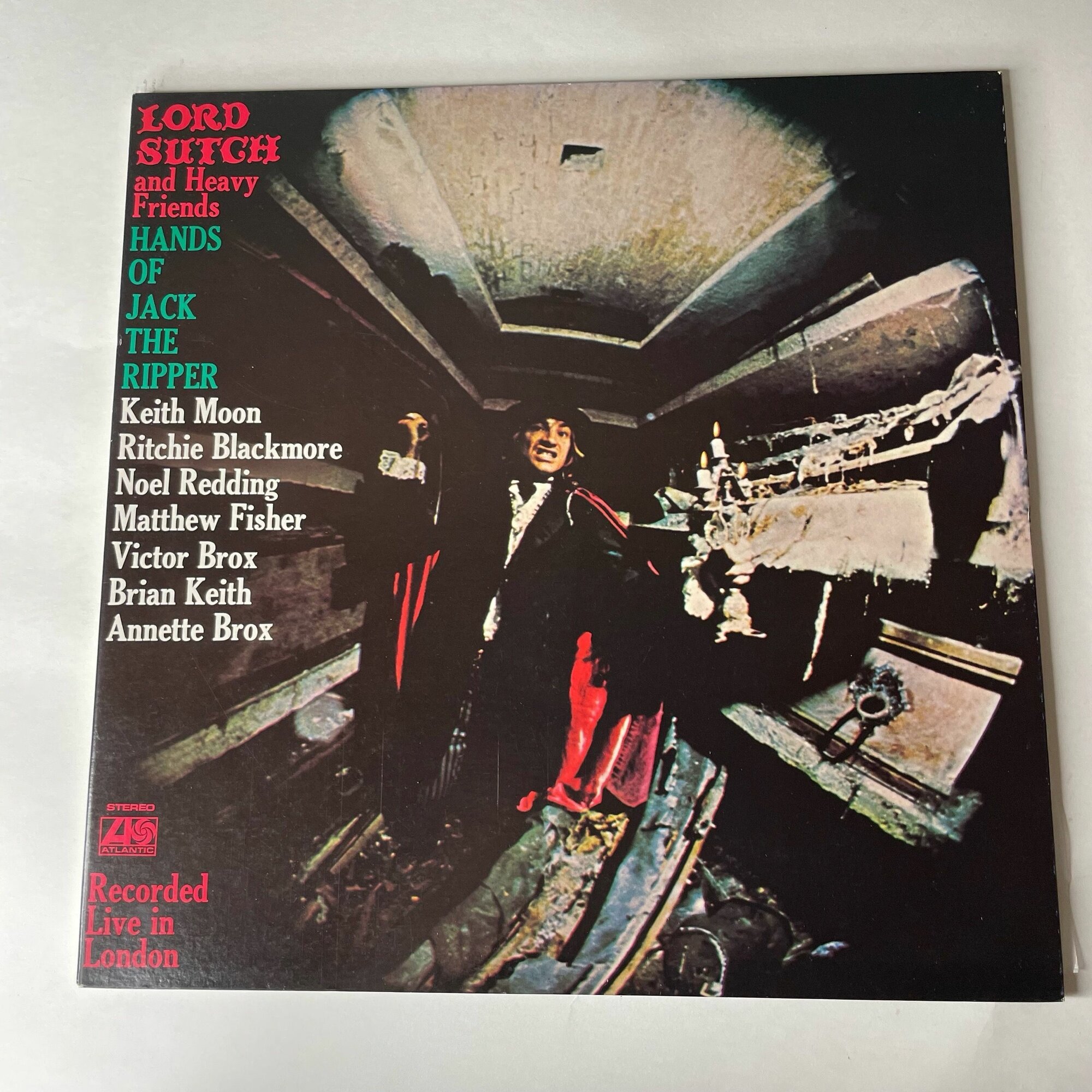 Винтажная виниловая пластинка LP Lord Sutch And Heavy Friends, Hands Of Jack The Ripper (Япония 1981) (Без Оби)