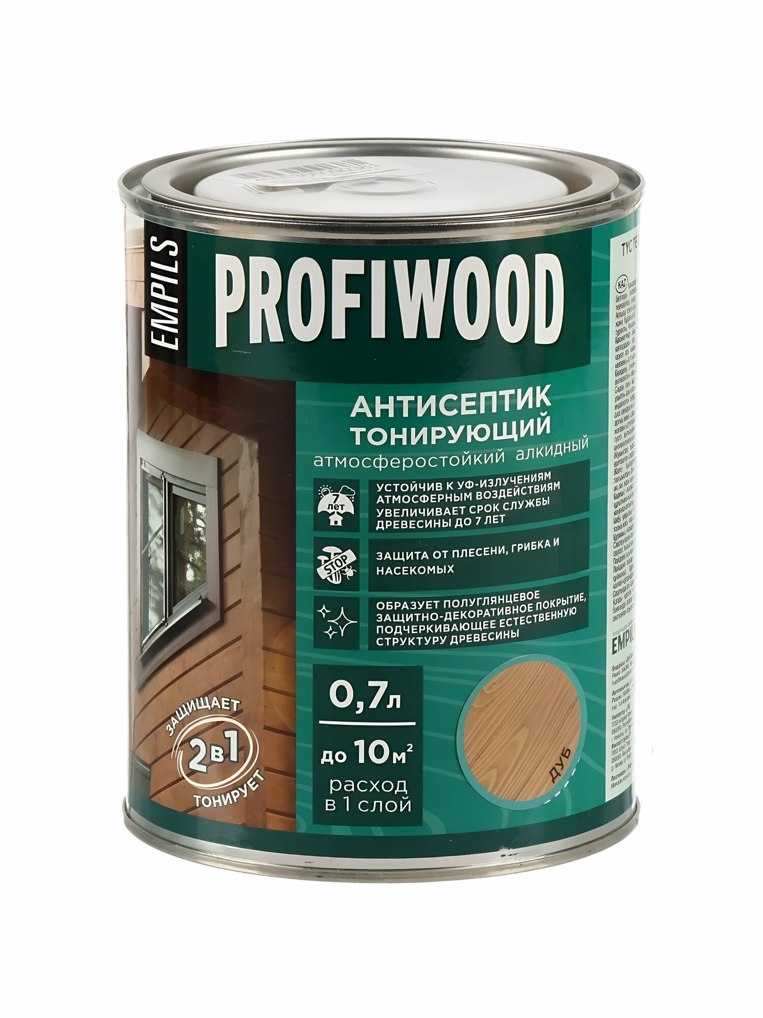 Антисептик Profiwood, для дерева, тонирующий, дуб, 0.6 кг
