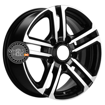Диск автомобильный литой Khomen Wheels KHW1602 (Niva 4x4) 16x6.5 5x139.7 et40 dia98.5 Black-FP