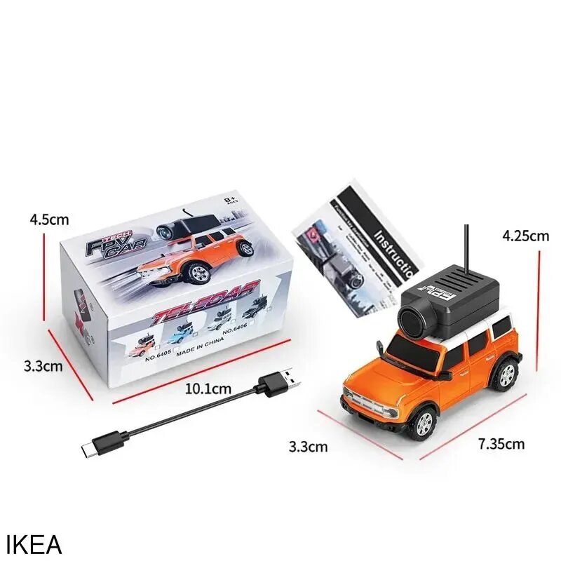 Радиоуправляемые машинки WLtoys 1:64 Mini 6405 с HD камерой, гоночный автомобиль 120 Широкоугольный 2.4G 720P с двойным управлением