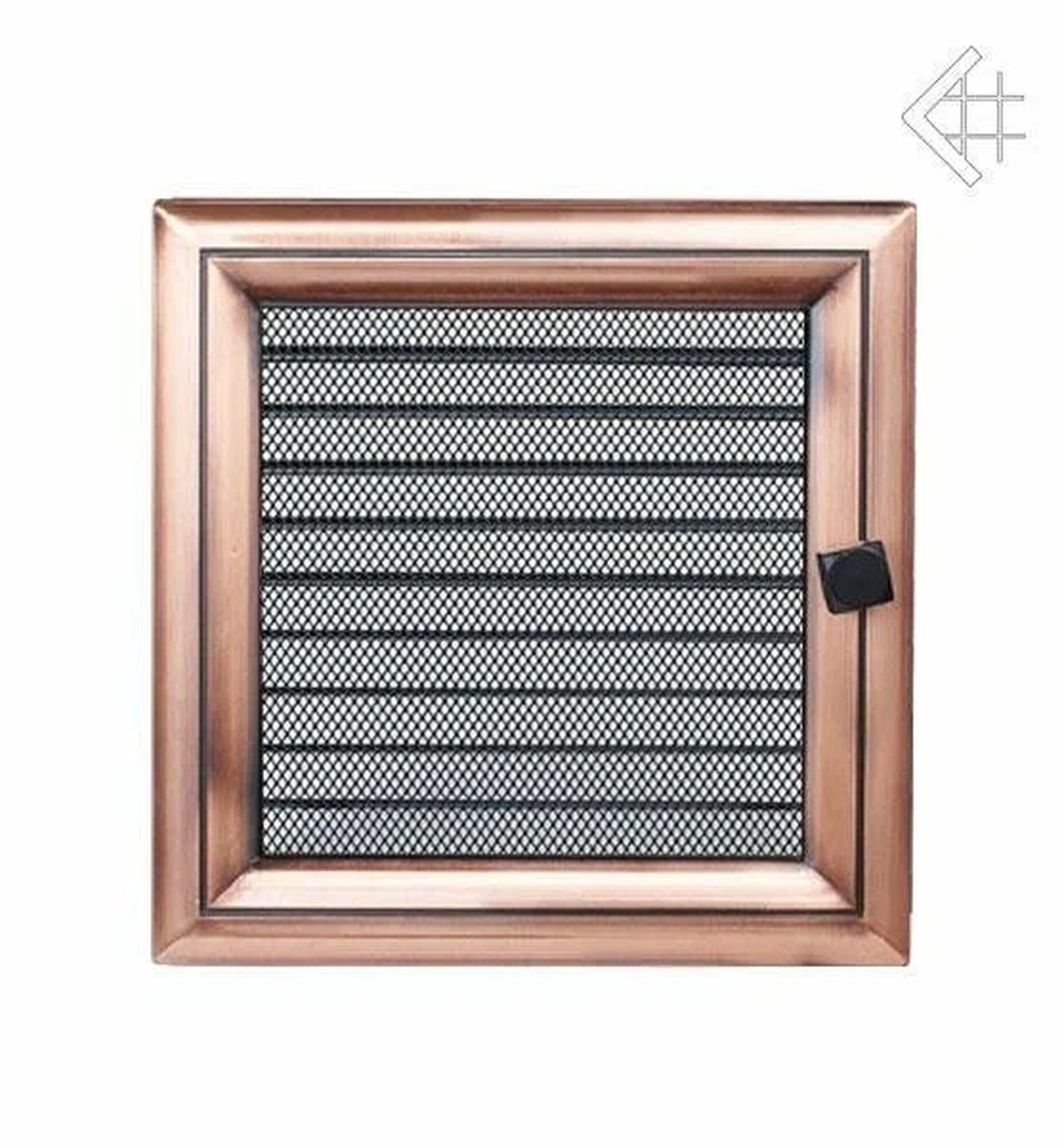 Вентиляционная решетка для камина Kratki (Польша) Оскар медь 22x22 с жалюзи