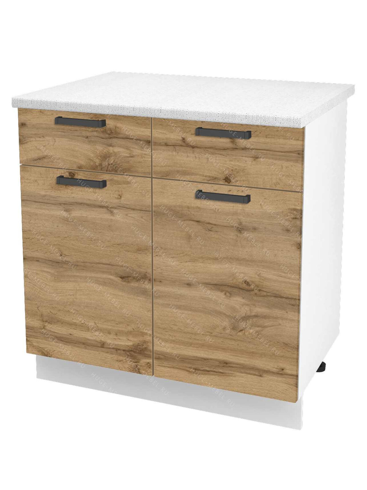 Нижний кухонный шкаф с ящиком 800 Пасаденна (дуб вотан) Huge Mebel. Ширина 800 Высота 840. Модули кухонные нижние Huge Mebel. Ширина 800 Высота 840