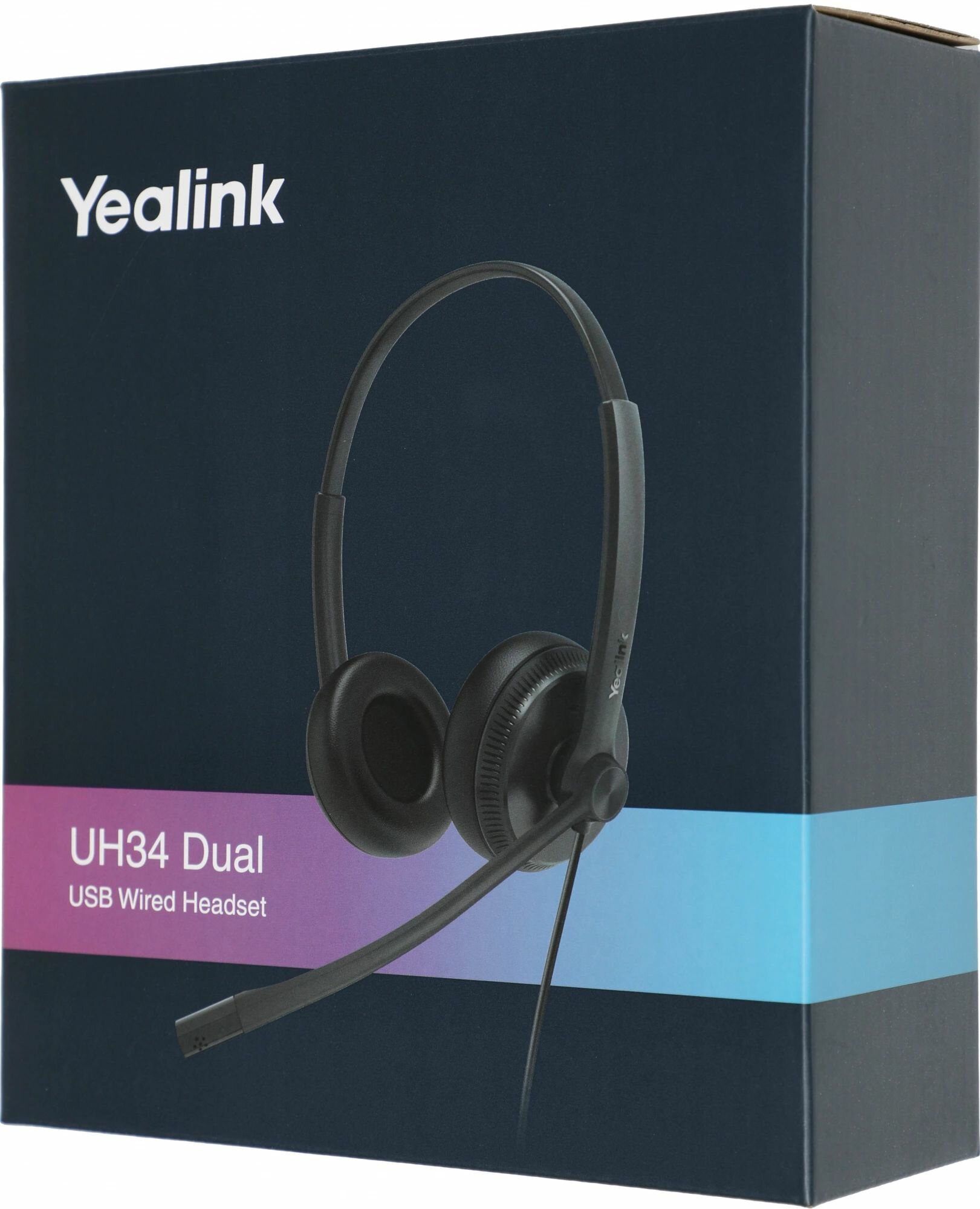 Гарнитура проводная YEALINK модель с USB C/A, черный цвет, универсальное подключение (UH34 DUAL UC)