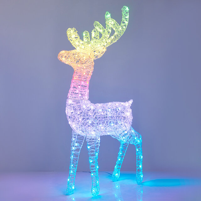 Светодиодная фигура Олень Нордлис 120 см, 165 RGB LED ламп, таймер, IP44, Koopman (Купман), AMC100010