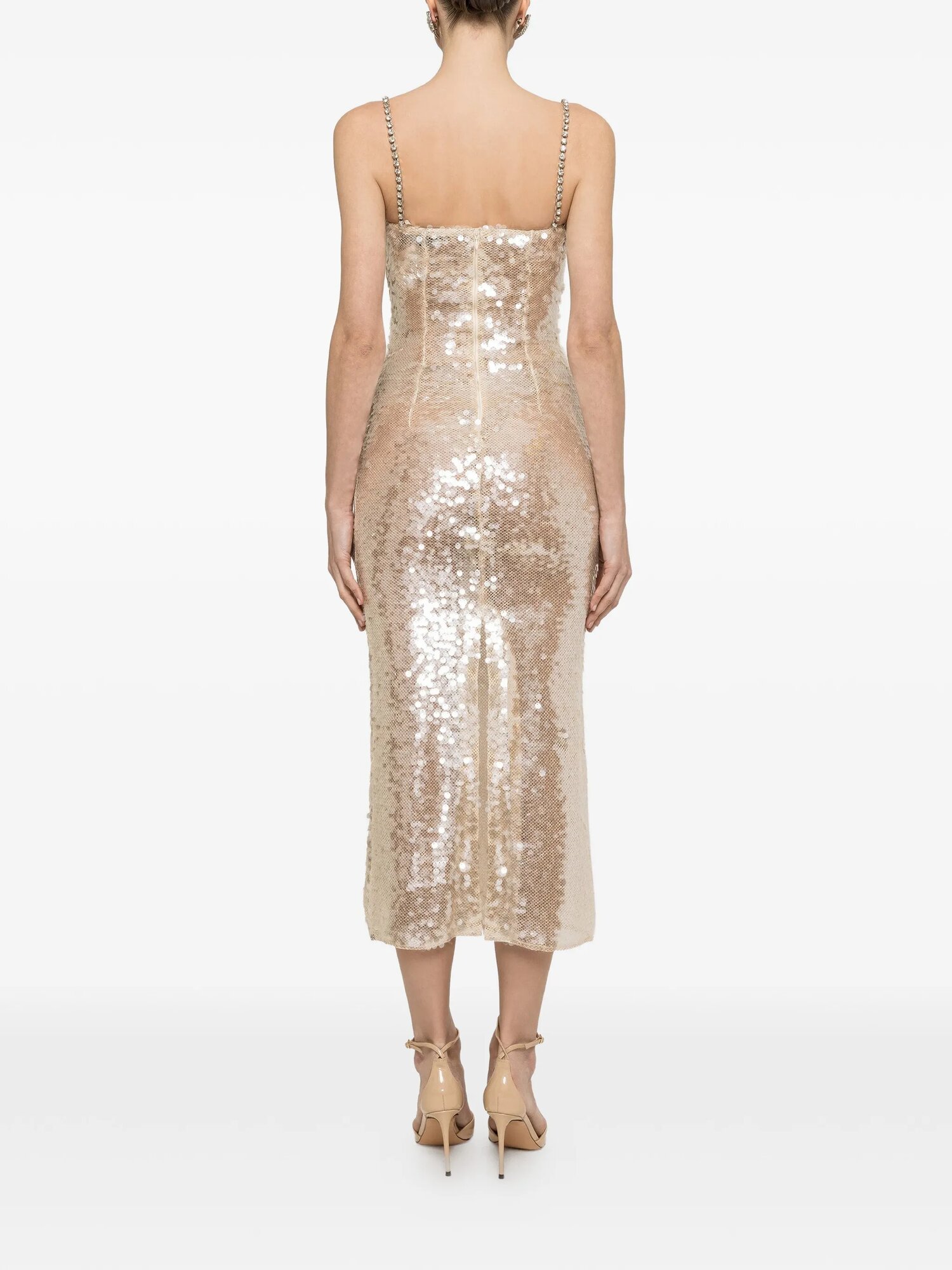 Платье Nissa Backless sequined midi dress, размер 40, разноцветный — фото 1