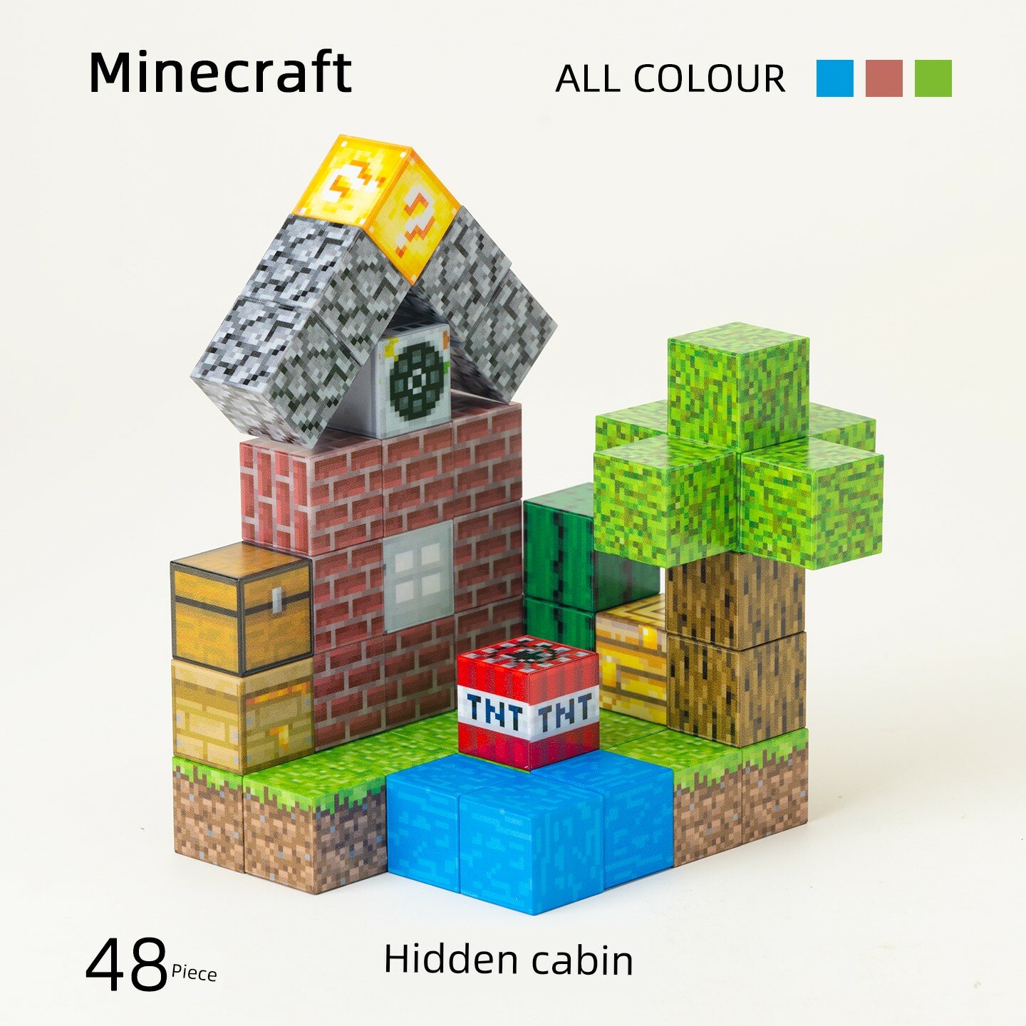 Набор строительных блоков Minecraft Hidden House, 48 штук - игрушка Mini World для уюта