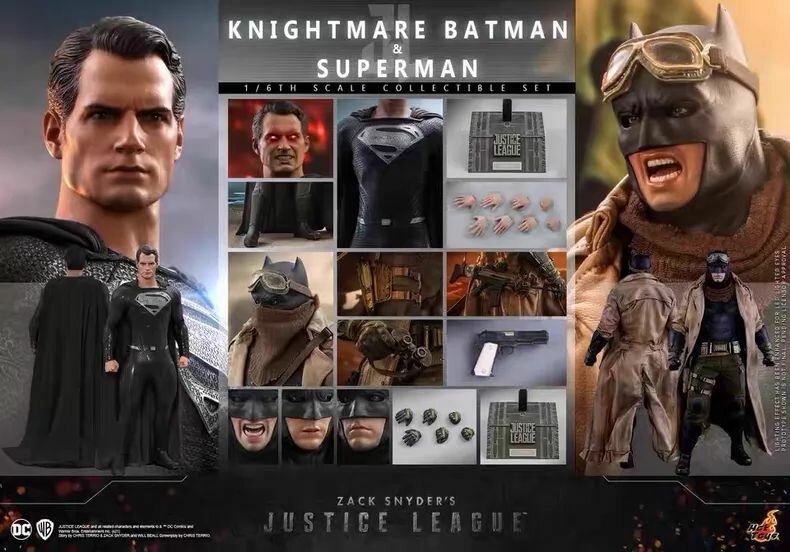 Набор фигурок 1/6 Бэтмен Кошмара и Супермен, Лига Справедливости, DC