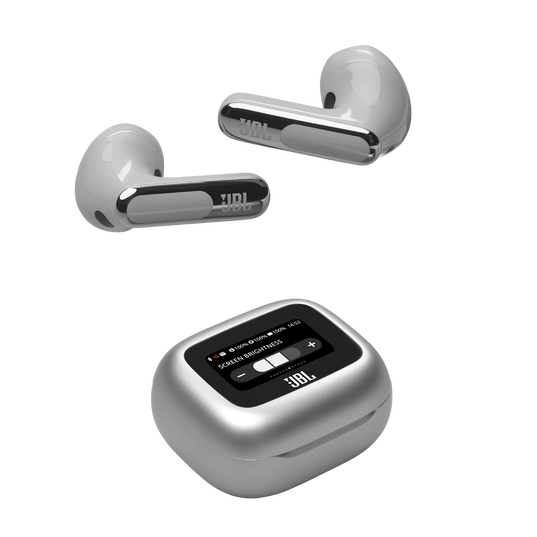 JBL Наушники беспроводные с микрофоном JBL Live Flex 3 серебристый, Bluetooth, USB Type-C