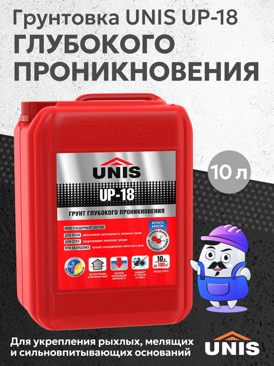 Грунтовка глубокого проникновения UNIS (10л)