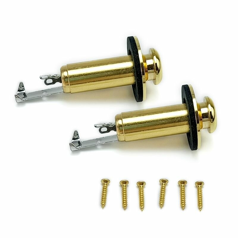 (1 комплект, 2 шт.) Разъем Jack 6.35 мм для гитары/баса - золото