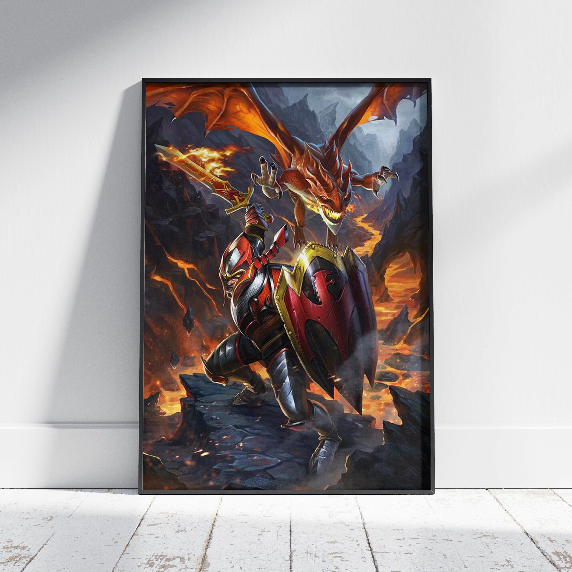 Плакат на стену для интерьера Dota 2 (Dragon Knight 4) - Постер по игре формата A4 (21х30 см)