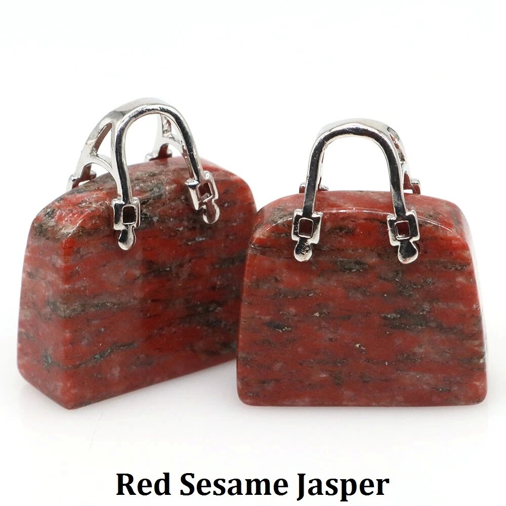 Шармы подвески кристаллы тигровый глаз кварц опал Красный, 1PC, Red Sesame Jasper
