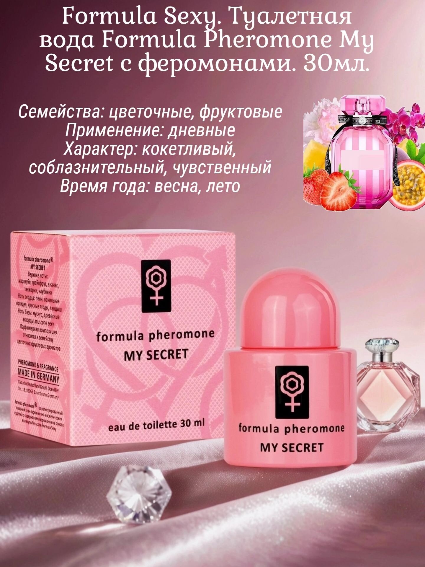 Formula Sexy. Туалетная вода Formula Pheromone My Secret с феромонами, 30мл.