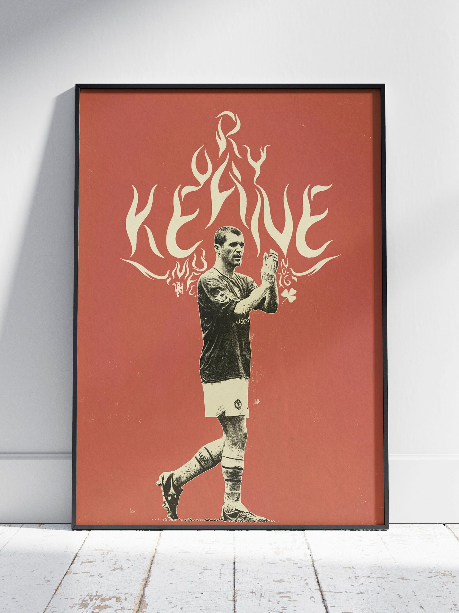 Плакат на стену для интерьера Капитаны Футбол (Рой Кин - Roy Keane 2) - Постер по спорту и физической активности формата A4 (21x30 см)