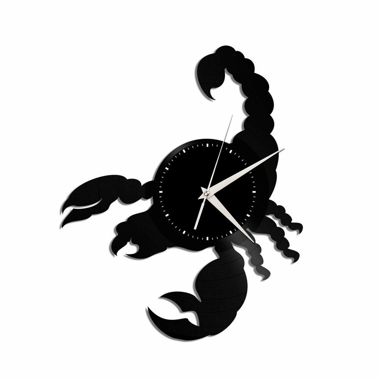 Часы из виниловой пластинки (c) VinylLab Скорпион, диаметр 30 см