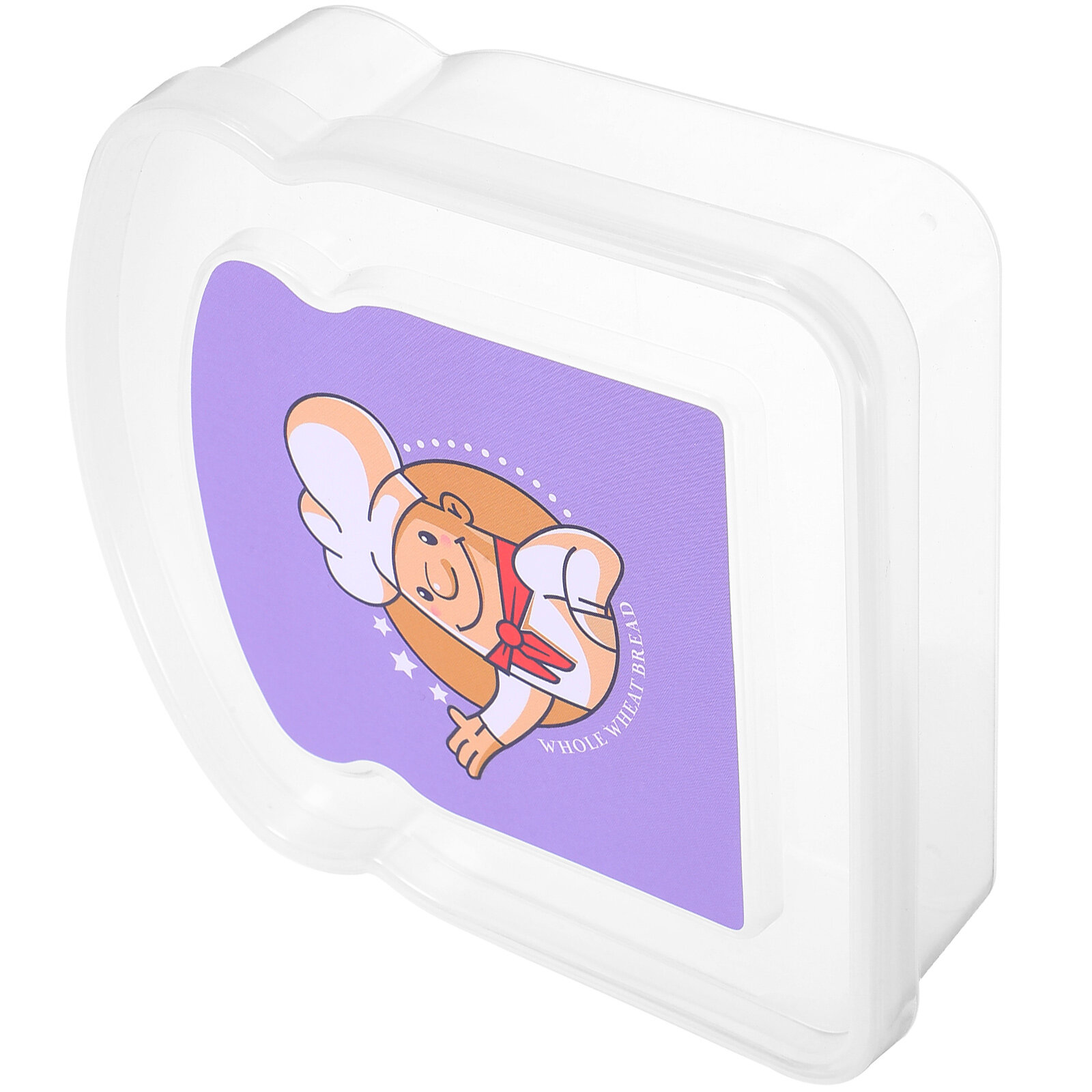Удобная коробка для тостов и сэндвичей (маленькая хлебница + фиолетовая наклейка) 1 шт.
