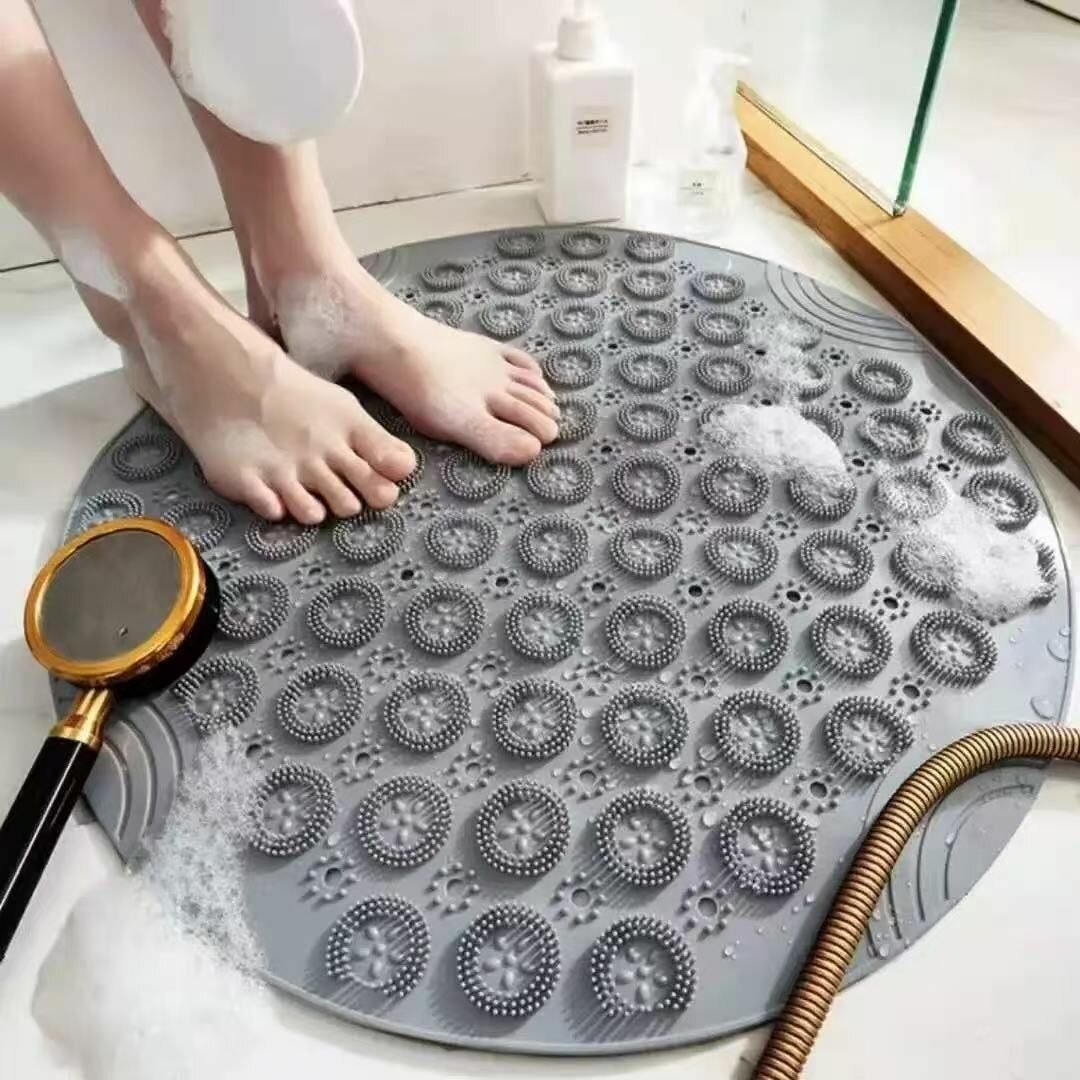 Мочалка массажный коврик для мытья ног 55x55cm